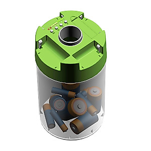 ECO Battery Bin - Test, Store & Recycle AA, AAA, C, D Batteries