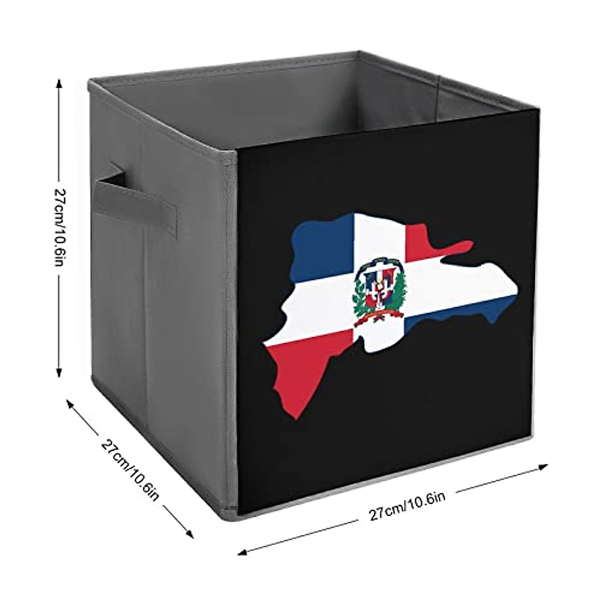 Dominica Map Flag Large Cubes Storage Bins Collapsible Canvas Storage Box Closet Organizers for Shelves