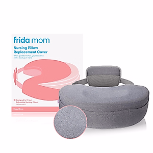 Frida Mom Nursing Pillow Cover, Easy-to-Clean Replacement Cover, Soft Fabric, Machine Washable, Gray