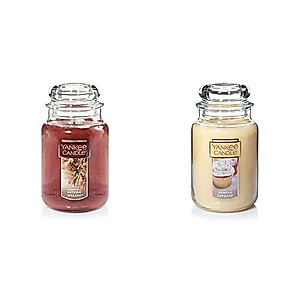 Yankee Candle Large Jar Candle, Autumn Wreath™ & Large Jar Candle Vanilla Cupcake