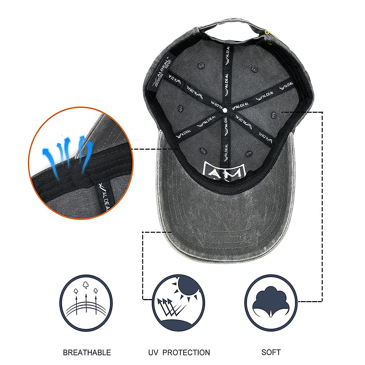 LOKIDVE Dinosaur Hat Embroidered T Rex Skeleton Baseball Cap for Men Big Boys