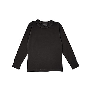 Girls/Boys/Toddler 6 Pack Athletic Performance Long Sleeve Undershirt Tops/Base Layer Cotton Stretch Shirts (6 Pack- Black/Khaki/White/Grey/Navy/Charcoal, 7-8)