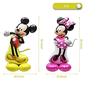 2PCS Jumbo Mickey Foil Balloon Birthday Decoration Minnie Foil Balloon 50" Party Supplies