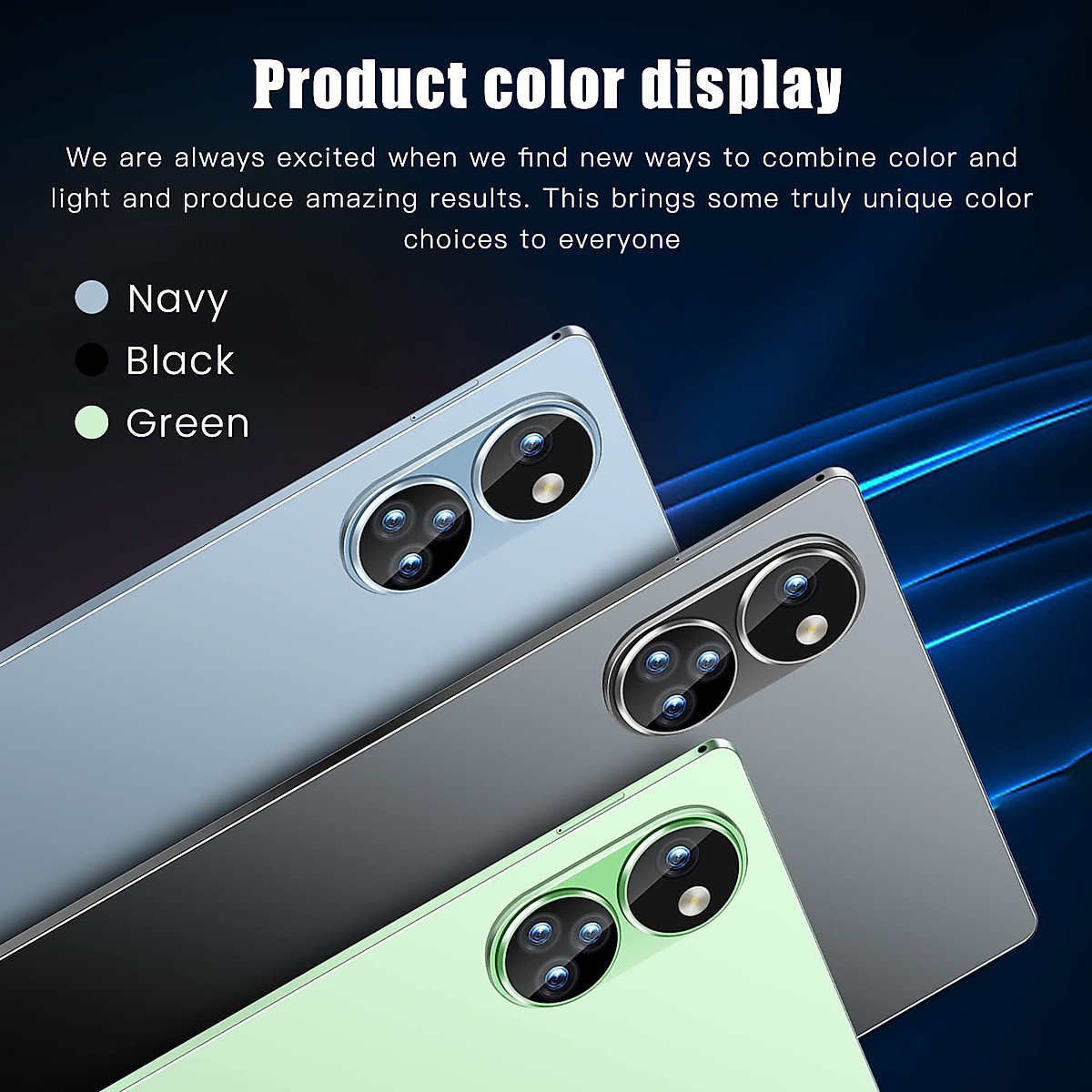 10.1 inch P10 Tablet, 4+32G Full Screen Tablets with Dual SIM Card Slots, Android 8, 1280x800 HD, WiFi, Bluetooth, GPS, 2MP/5MP Camera (Black)