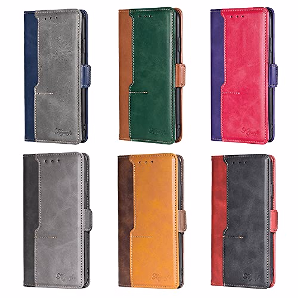 Fansipro Wallet Folio Case for Samsung Galaxy S9 Plus, Premium PU Leather Slim Fit Cover for Galaxy S9 Plus, 2 Card Slots, Friendly Fit, Rose Red & Purple