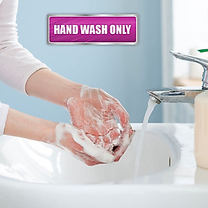 Wash Rinse Sanitize Sink Labels - (Pack of 12) 9"x3" Large Hand Wash Only Sign for 3 Compartment Sink Commercial Kitchens Vinyl Sticker