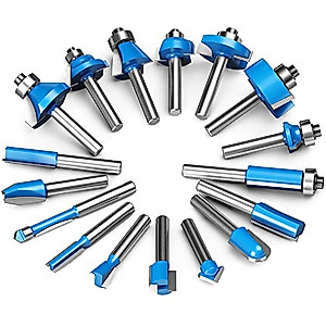 CSOOM Upgrade 24A PiecesRouter Bits , Tungsten Carbide Router Bit Set, 1/4 inch Shank，for Woodworking, All Purpose Router bit for DIY