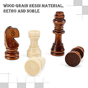 Syrace Folding Hand Crafted Wooden Chess Set Chess Board for Kids and Adults 30 x 30 cm