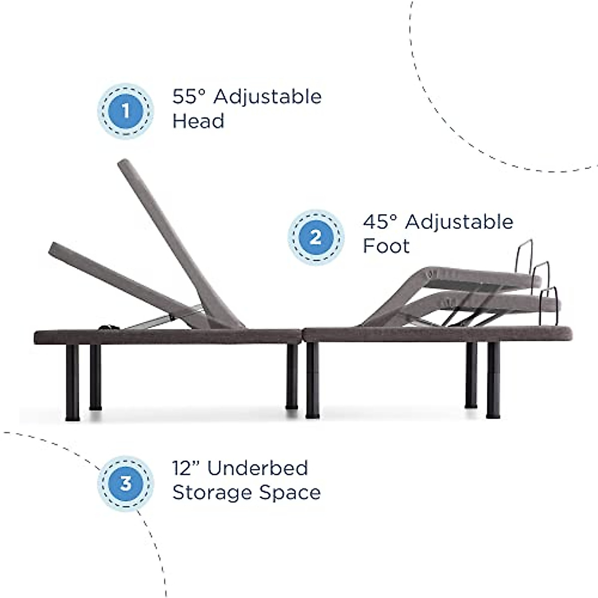 Dr. Oz Good Life Queen Adjustable Base, Black