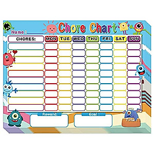 Dry Erase Chore Chart for Kids Reward Chart Reusable Self-Adhesive Behavior Chart for School Home Classroom 8 Pack