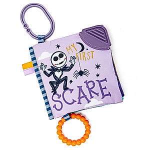 Kids Preferred Disney Nightmare Before Christmas My First Scare Jack Skellington Soft Book Baby Teething Crinkle Book with On-The-Go Clip, Crinkle Pages, and Teethers, Multicolor