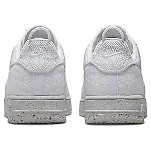 Nike Men's Air Force 1 Low Crater Basketball Shoes, White/White-summit White, 10