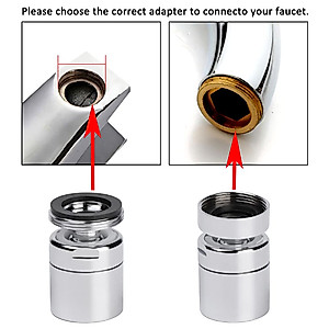 360 degree Swivel Faucet Aerator Filter Adapter for Kitchen Sink Tap Head Faucet Nozzle Adapters Replacement Part (Female 16mm)