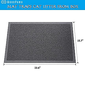MEEXPAWS Stainless Steel Litter Box for Cats (18”×14”×4”) | Non Stick | Odor Control |Metal cat Litter Scoop | Cat Litter mat | Splash Guard | Easy Clean