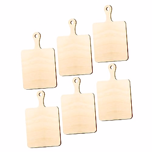 CORHAD 6pcs Home Accessories Decor Wood Chopping Boards Wood Decor Interesting Kindergarten Home Supplies Chopping Board Set Cutting Board Decorate Mini Cut Wood Accessories Wooden