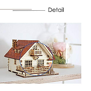 Young Modeler Desktop Wooden Model Kit Log House Cafe