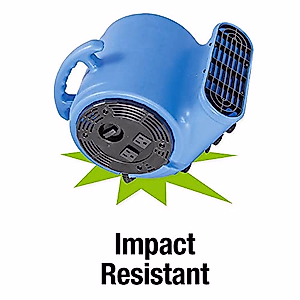 Eastman Windstorm 1/3 HP Air Mover for Water Damage Restoration Carpet Dryer, Blue, 99025
