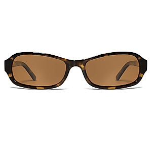 VANLINKER Retro Rectangle Polarized Sunglasses for Women Men Small 90s Style Vintage Trendy Rectangular Sun Glasses VL9806,Tortoise