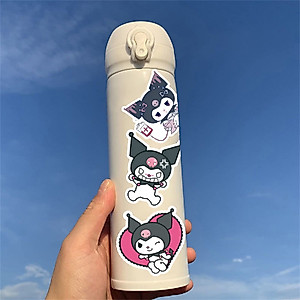 Kuromi Stickers Pack 50Pcs, Cannity Cute Kawaii Stickers for Water Bottles Laptop Scrapbook Journaling Waterproof Vinyl Decals Japanese Anime Stickers for Kids Teens Adults