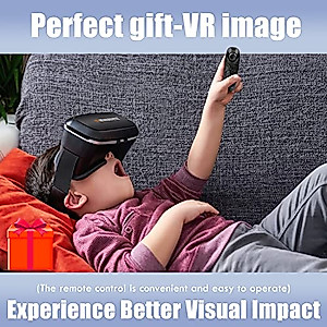 VR Headsets Compatible with iPhone & Android Phones - VR Set Incl. Remote Control for 4.7”-6.53” Cell Phone, 3D Virtual Reality Goggles Glasses Gift for Kids and Adults for 3D Gaming and Videos