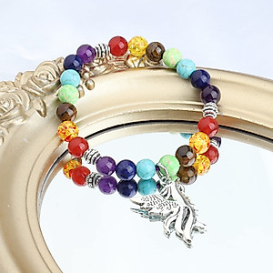 MYOSPARK Phoenix Bracelet Phoenix Bird Charm Phoenix Lover Gift Rising Phoenix Rebirth Inspirational Jewelry Gift (Phoenix bead BR)