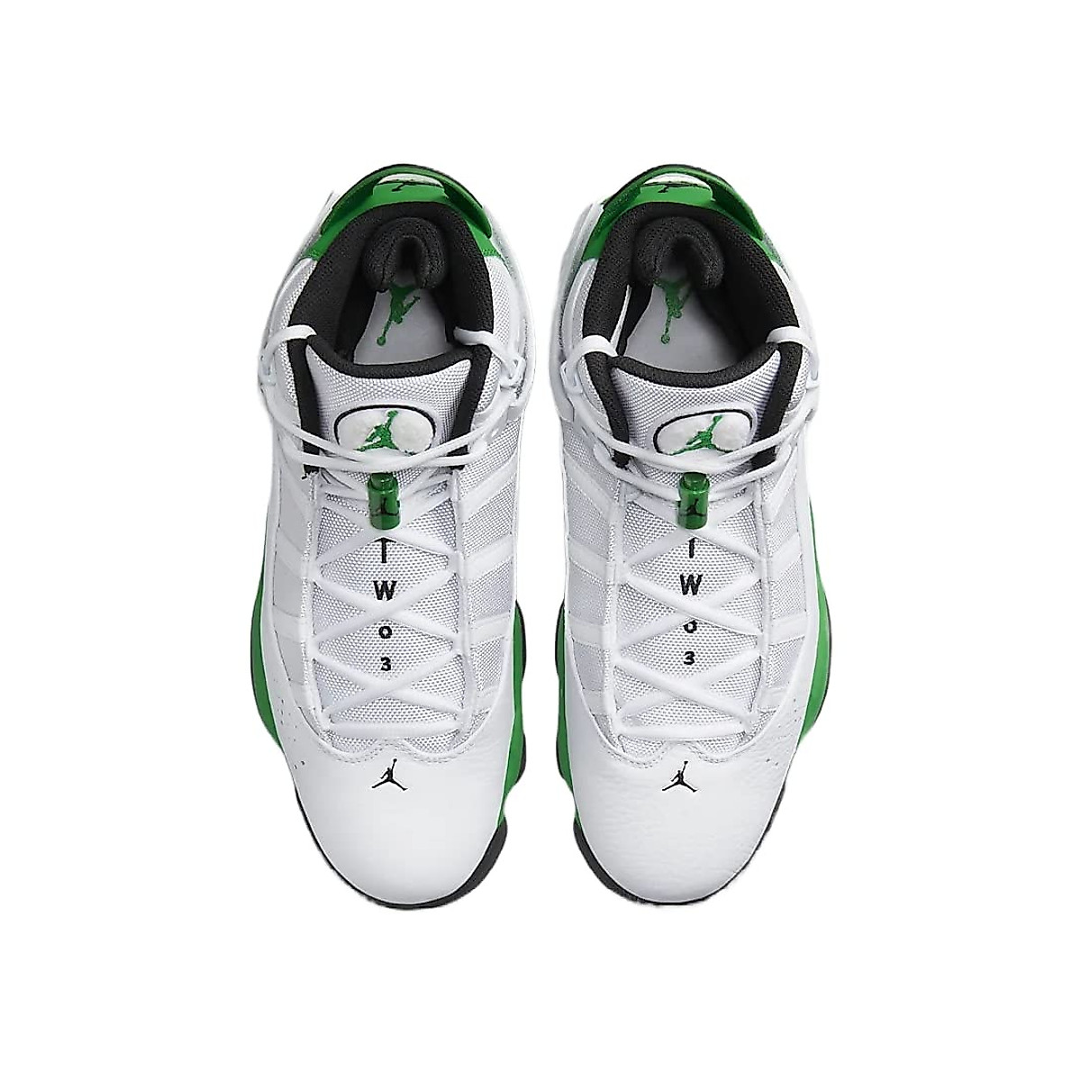Nike Jordan Men's 6 Rings Basketball Shoes (White/Black/Lucky Green, us_Footwear_Size_System, Adult, Men, Numeric, Medium, Numeric_12)