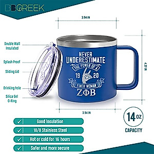 Bad Bananas BBGreek Zeta Phi Beta Sorority Paraphernalia - 14 oz Insulated Mug - Official Vendor - Never Underestimate
