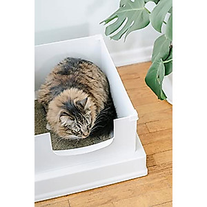 SpeedySift V2 Deluxe Cat Litter Box Starter Kit, Includes 56ct Disposable Sifting Liners, White