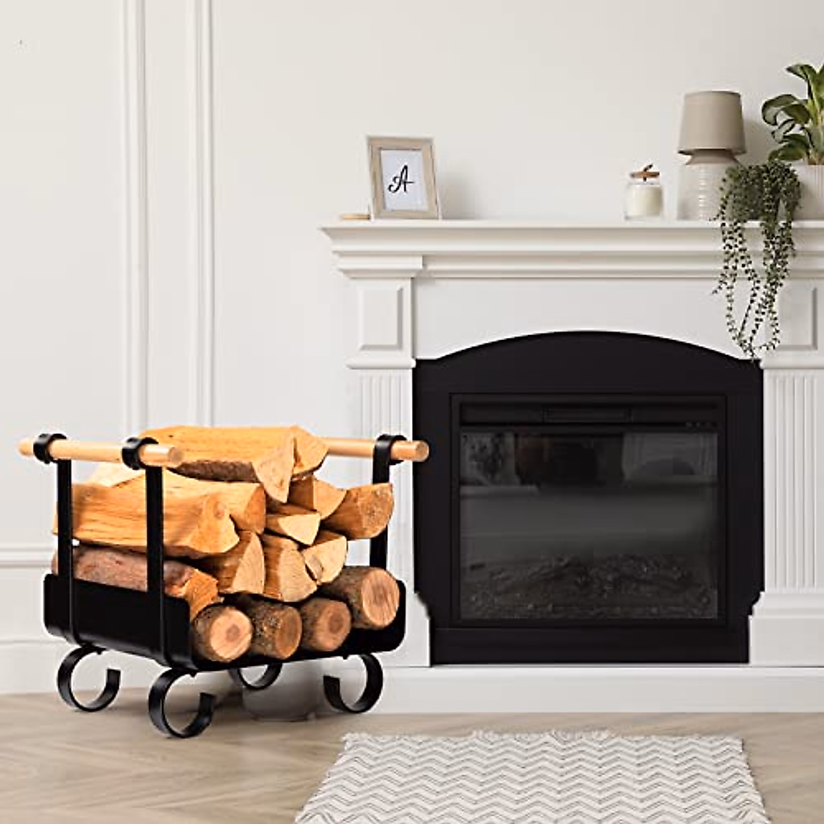 Lifeety Small Firewood Rack 17 Inches Heavy Duty Fire Wood Holder