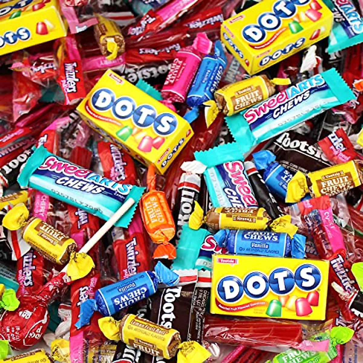 Assorted Bulk Candy, Individually Wrapped - Bulk Candy 5 LB Box Variety Pack with Tootsie Rolls, Tootsie Pops, Assorted Laffy Taffy's, Dots, Twizzlers, Assorted Jolly Rancher & Snacks More!