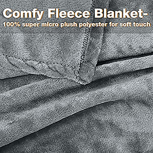 Tirrinia Wearable Fleece Blanket with Sleeves for Adult Women Men, Super Soft Comfy Plush Functional TV Blanket Throw Cuddly Wrap Cover for Bed Sofa and Couch 73" x 51''