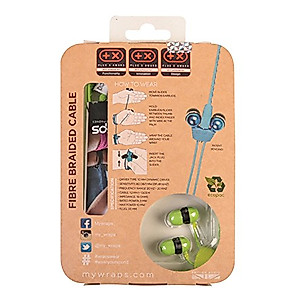 Wraps Wearable Braided Wristband Headphone Earbuds, Classic Green (WRAPSCGRN-V5)