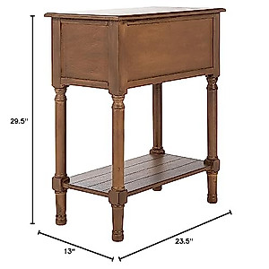 SAFAVIEH Home Collection Primrose Brown 3-Drawer Console Table