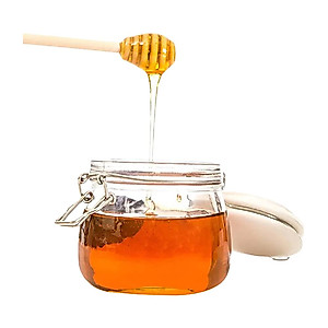 Birdielux Honey Dipper Stick Wooden Honey Mixing Stirrer Honey Spoon Honey Dispenser Cucharón de Miel Wedding Party Favor Gifts