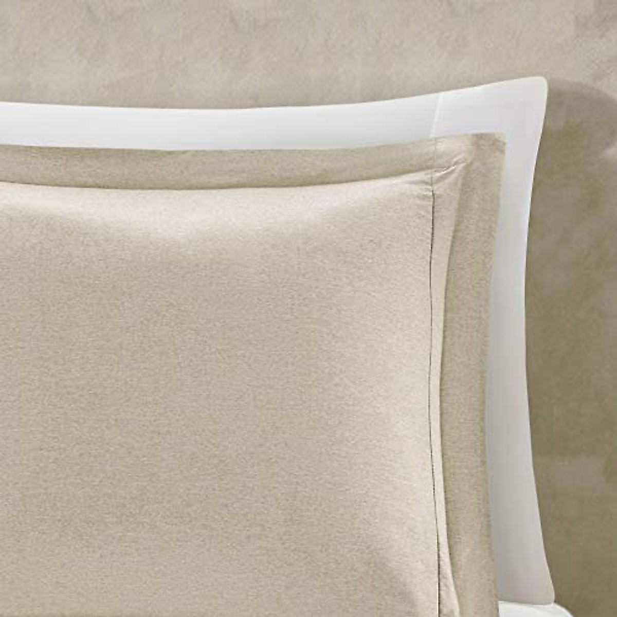 Madison Park Essentials Hayden Duvet Set Yarn Dyed Stripe Pattern, Solid on The Reverse, All Season Comforter Cover Bedding Set with Matching Sham, King/Cal King, Tan 3 Piece