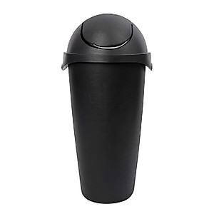 Umbra Swinger 12-Gallon Swing-Top Waste Can, Black, 11-20
