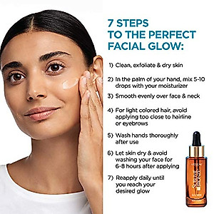 L'Oreal Paris Sublime Bronze Self Tanning Facial Drops with Hyaluronic Acid, Gradual Tan, Fragrance-Free, 1 fl. Oz