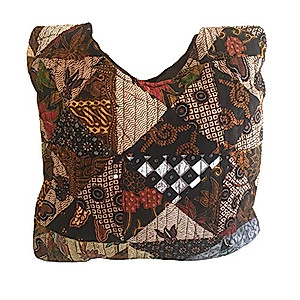 Oma® Boho Hippy Quilted Cross Body Shoulder Bag Purse Multi Color Heavy Duty Cotton - OMA FEDERAL (TM) BRAND