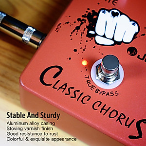 JOYO Chorus Pedal Crisp & Transparent Chorus Full Bodied Sounds and Deep-clear Tone for Electric Guitar Effect - True Bypass (JF-05)