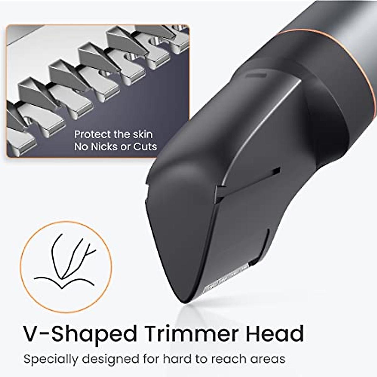 kensen 3-in-1 Body Hair Trimmer, Body Groomer Trimmer for Men, Men's Groin & Pubic Hair Trimmer, Manscaping Trimmer, Body Groomer for Men, Waterproof Male Hygiene Razor, Men's Gift (Gray)