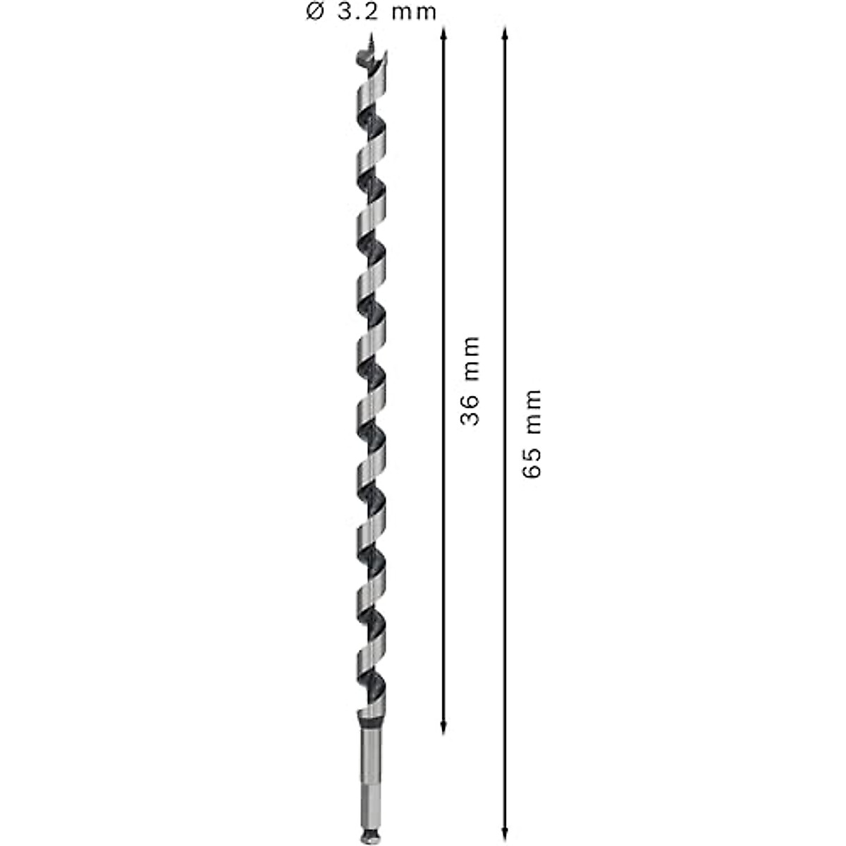 Bosch 2608597645 Wood Auger Drill Bit 18mmx14.17inx17.72In