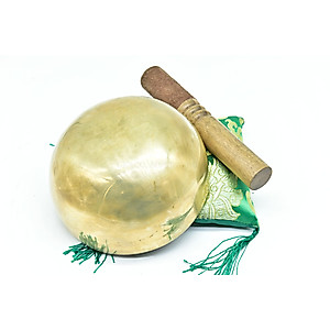 5.5" Tibetan Singing Bowl ~ Handmade ~ Superb Chakra Bowl for Meditation, Yoga,Healing, Mindfulness, Relaxation ~ Cushion & Mallet Included
