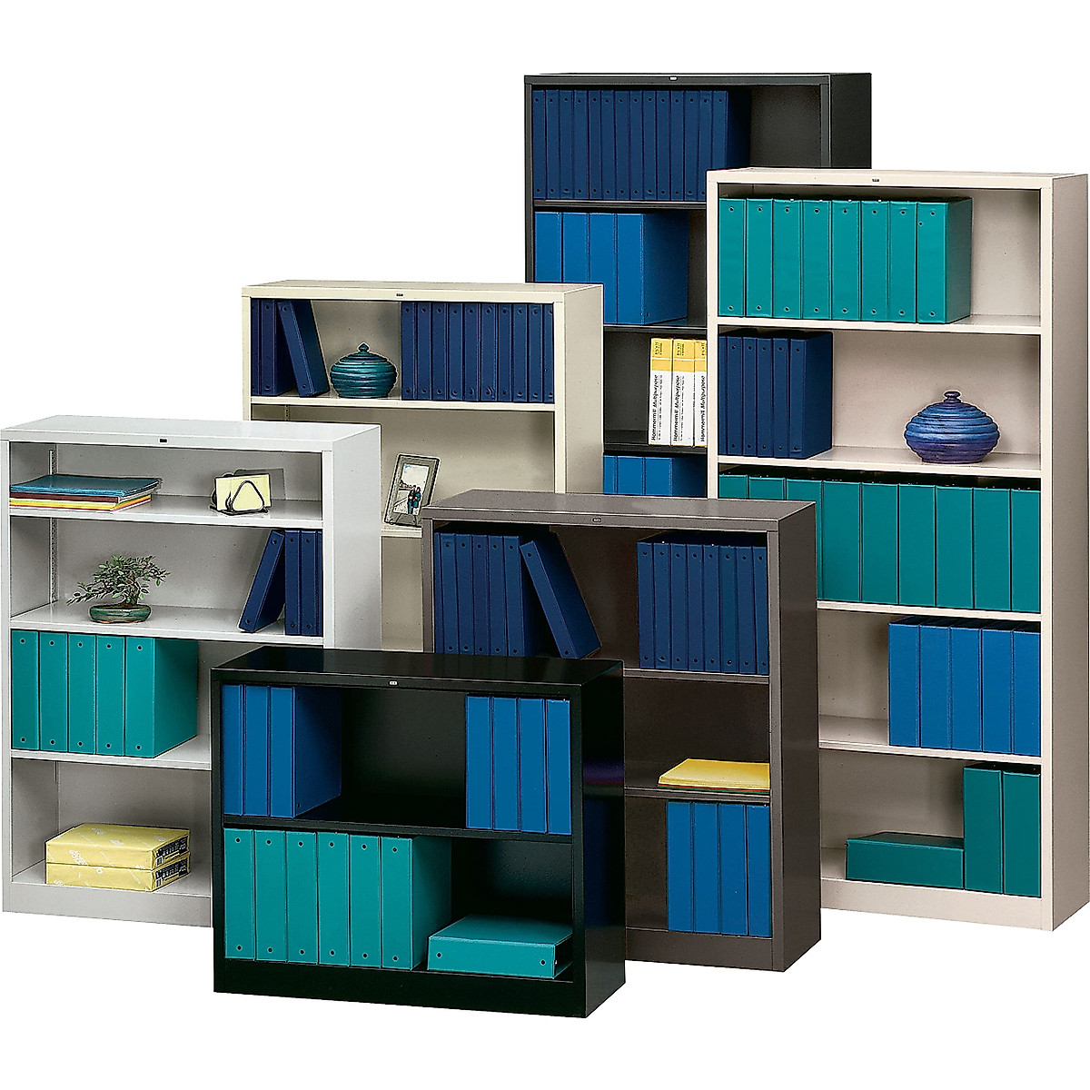 Hon S30ABCS Metal Bookcase, Two-Shelf, 34-1/2w x 12-5/8d x 29h, Charcoal