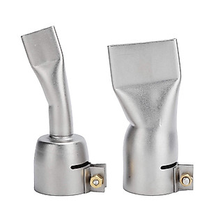 2Pcs Flat Welding Nozzle, 20mm Flat Welding Nozzle Stainless Steel 40mm Weld Nozzle Plastic Welder Tip Welder Tool