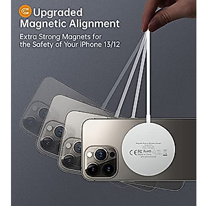 Magnetic Wireless Charger for Apple Series, Mag-Safe Charger Stand 15W Fast Wireless Charging Stand/Pad+5ft USB-C Cable for iPhone 14 13 12 Pro Max Mini, Airpods(with 20W USB-C PD Adapter)Mag Chargers