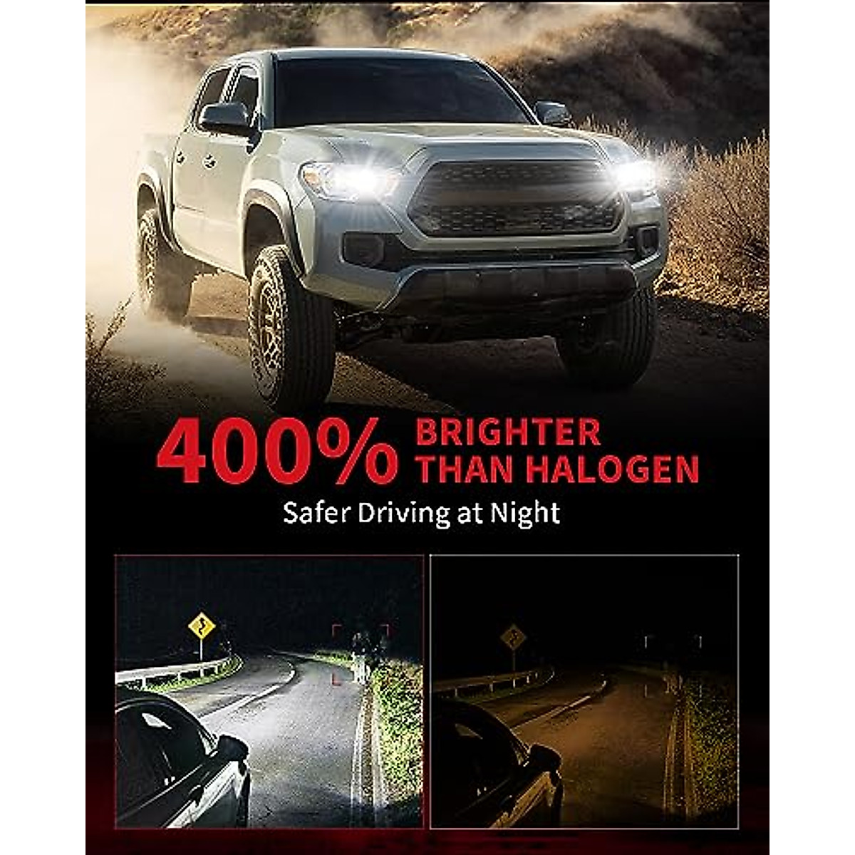 LASFIT H11 LED Bulbs, 2023 Upgrade H8 H9 H16 LED Light Bulbs 6000LM Super Bright Conversion Kit Plug and Play, Non-Polarity-2 Bulbs