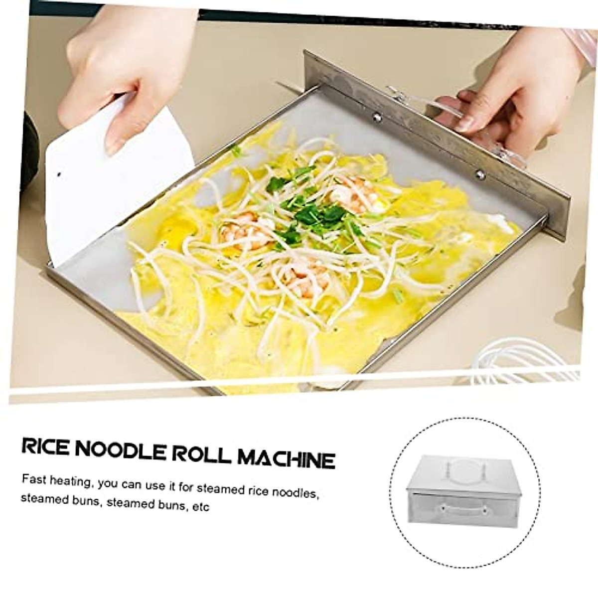 1pc Roll Rice Roll Stainless Steel Basket for Vegetables Vegetable s Steamed Vermicelli Roll Chinese Rice Roll Rice Roll Making Tool Drawer