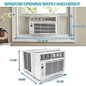 Arctic King 10,000 BTU Window Air Conditioner, Cools up to 450 Sq. Ft, with Digital Panel and Remote Control, Easy Installation, for House, Apartment, and Office (Renewed)