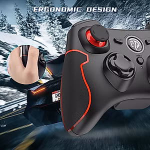 EasySMX PS3 Gaming Controller, Wireless 2.4G Gamepads with Vibration Fire Button Range up to 10m Support PC (Windows XP/7/8/10), Playstation 3, Android, TV Box Portable Gaming Joystick
