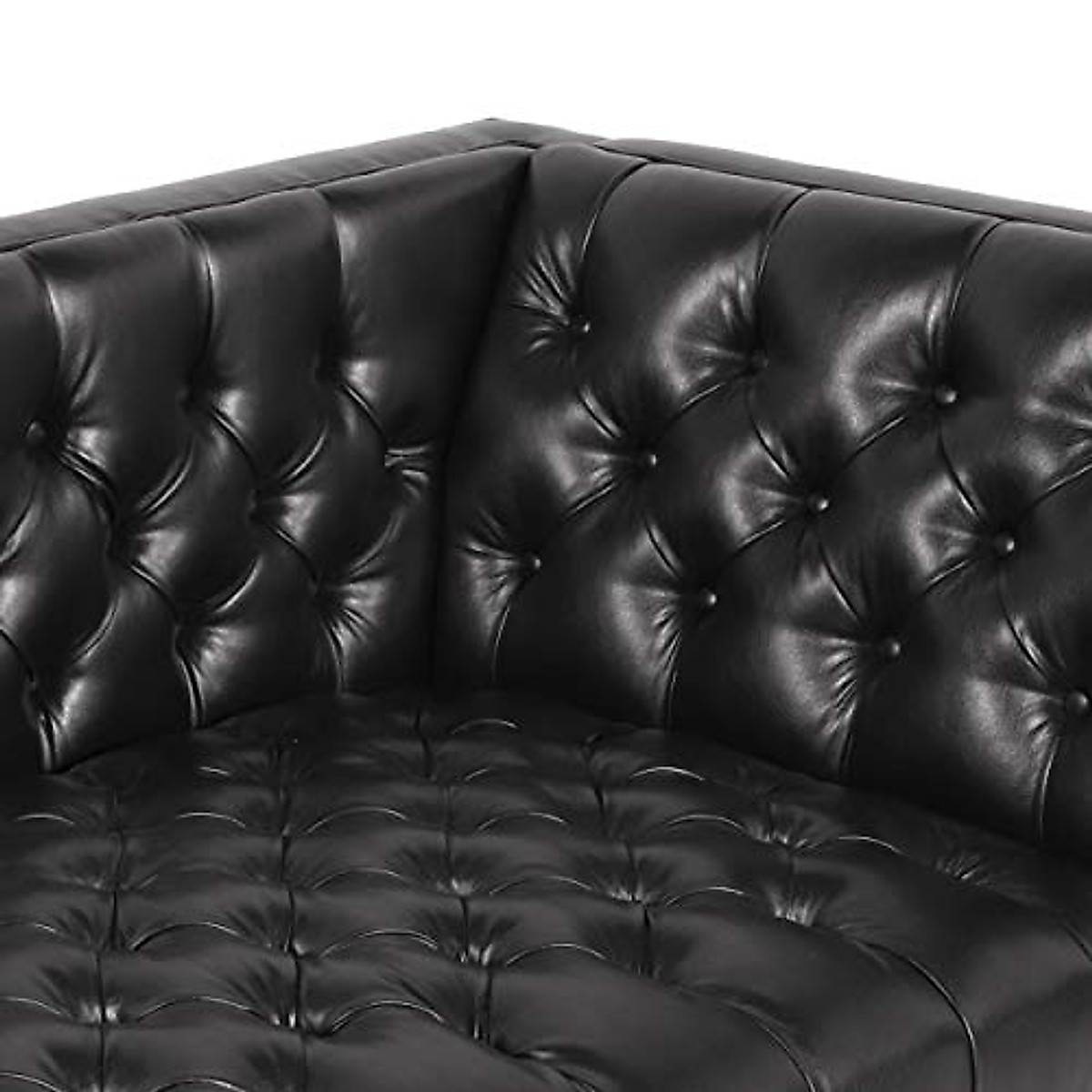 Christopher Knight Home Tignall Chaise Lounge, Midnight Black + Silver